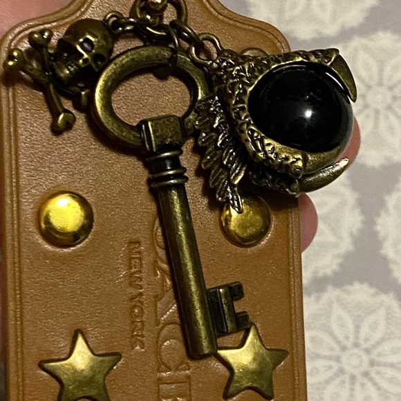 Coach | Bags | Coach Custom Dragon Claw Key Skull And Star Large Hang ...